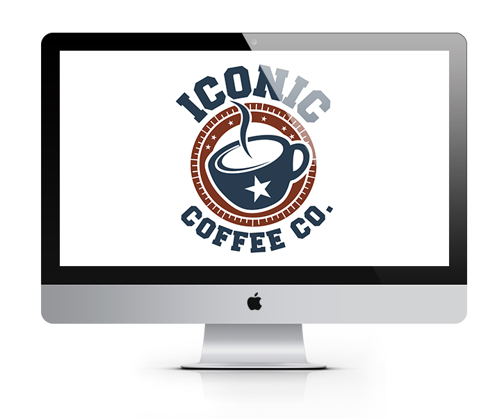 Iconic-Coffee-Co-Ground-Coffee-Logo-Design-Flat | Outdoor Advertising ...