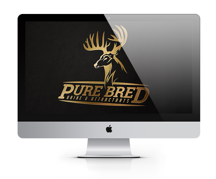 Pure-Bred-Hunting-Urine-Attractants-Logo-Design | Outdoor Advertising ...