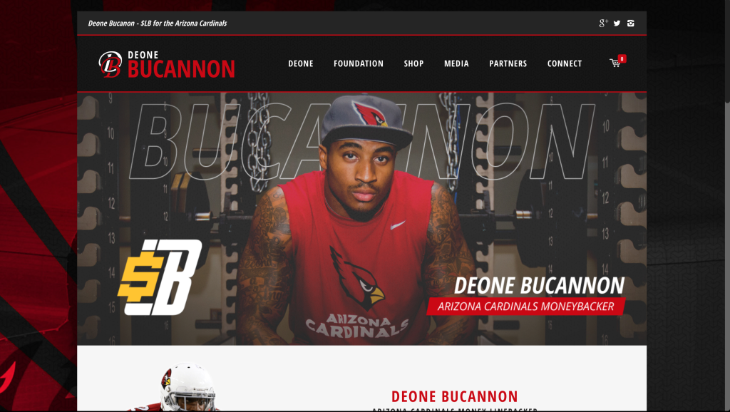 Deone Bucannon NFL Moneybacker Website Design | Outdoor Advertising and ...