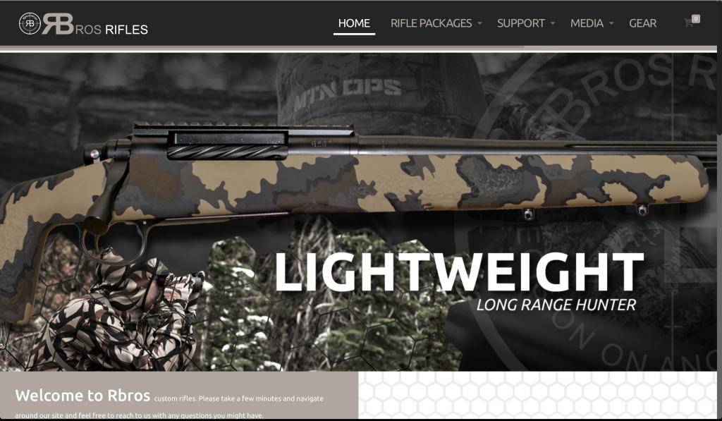 Rbros Custom Hunting Rifles Website Design | Outdoor Advertising and ...