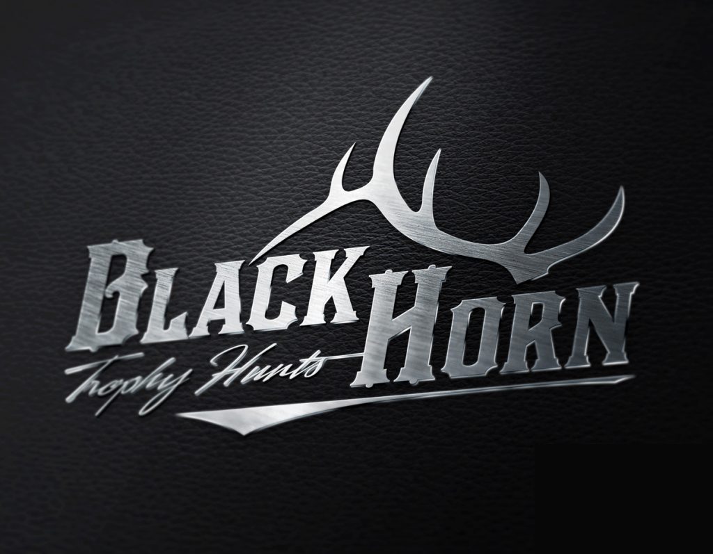 Black Horn Trophy Hunts Elk Anter Logo Design | Outdoor Advertising and ...
